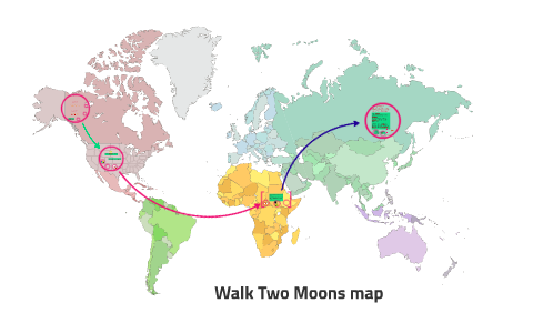 Walk Two Moons map by Kellena Gilmore on Prezi