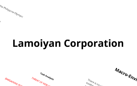 Lamoiyan Corporation of the Philippines Challenging Multinational ...