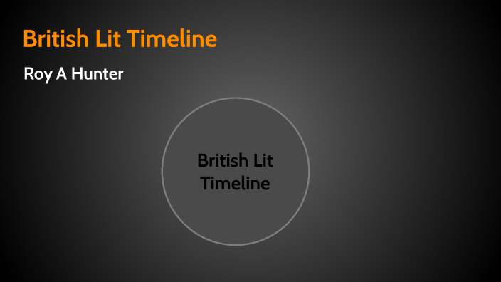 British Lit Timeline by Roy Hunter on Prezi