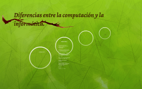 Diferencias entre la computación y la informática. by Karina Ruiz ...