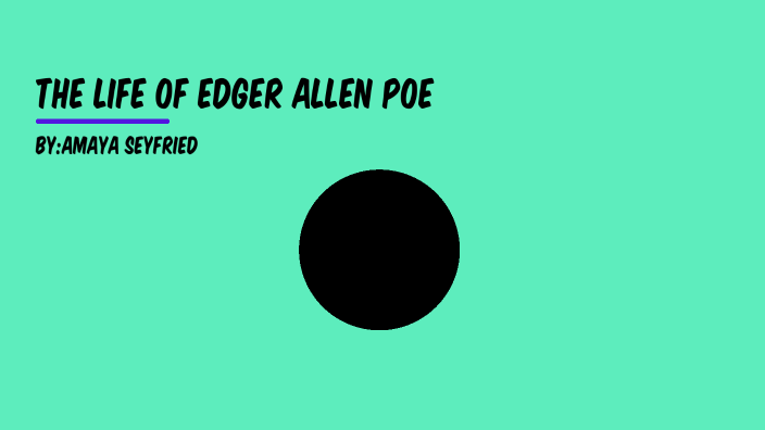 The life of Edger Allen Poe by Amaya Seyfried on Prezi