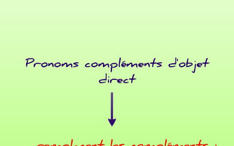 Pronoms compléments d'objet direct. by pakis mage on Prezi