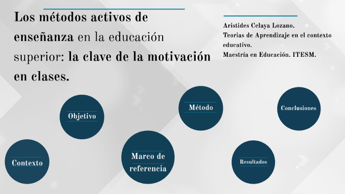 Métodos activos en la enseñanza para mejorar la motivación y ...