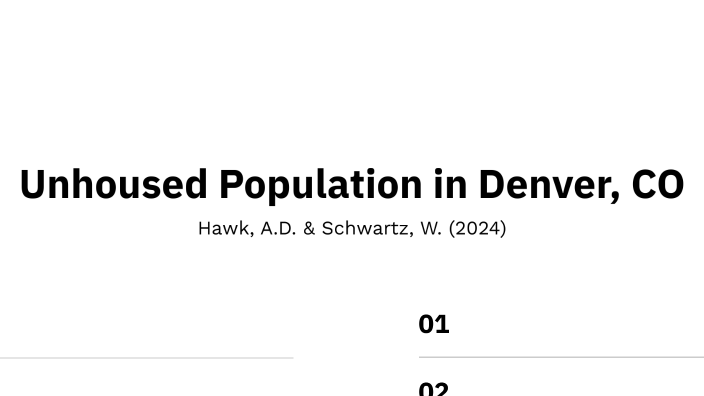 Unhoused Population in Denver, CO by A+B Hawk on Prezi