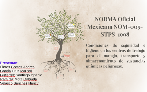 NORMA Oficial Mexicana NOM-005-STPS-1998 by Gabriela Montes on Prezi