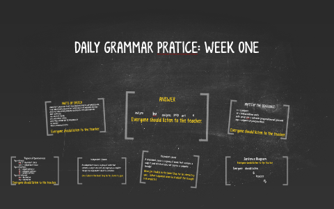 DAILY GRAMMAR PRATICE: WEEK ONE by Gerard Falls on Prezi