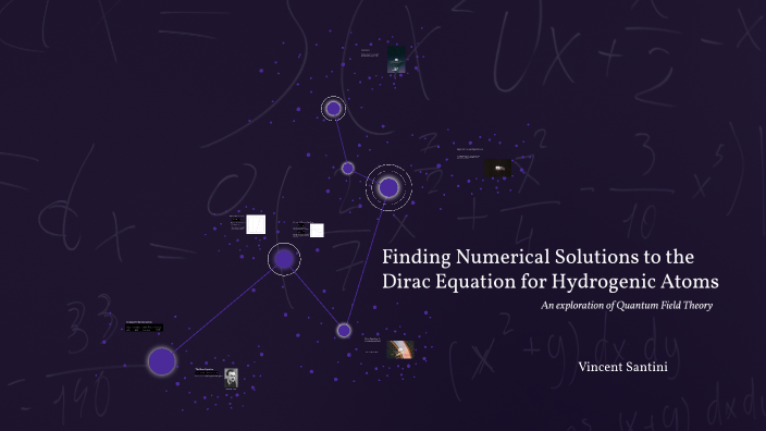 Numerical Solutions To The Dirac Equation By Vincent Santini On Prezi