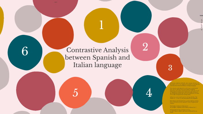 Contrastive analysis between Spanish and Italian language by Djehina ...
