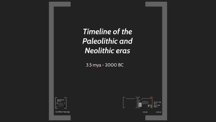 Timeline of the Paleolithic and Neolithic eras by Keegan Wenck on Prezi
