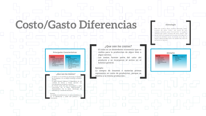 Diferencia entre Costo y Gasto by Rafael Guzmán on Prezi