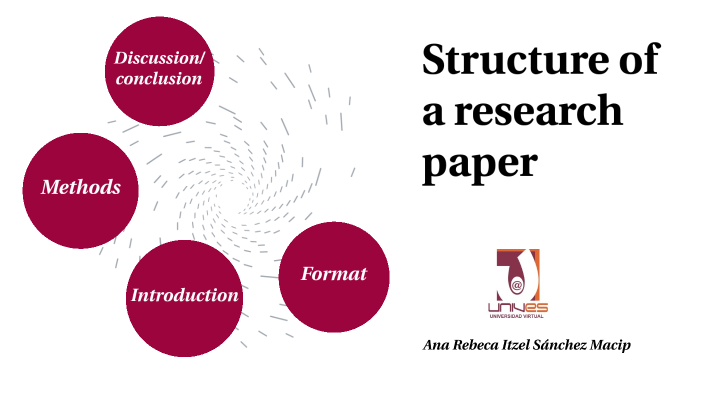 Structure of a research paper by Rebeca Sánchez Macip on Prezi