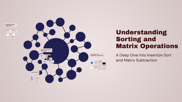 Understanding Sorting and Matrix Operations by James Pinches on Prezi