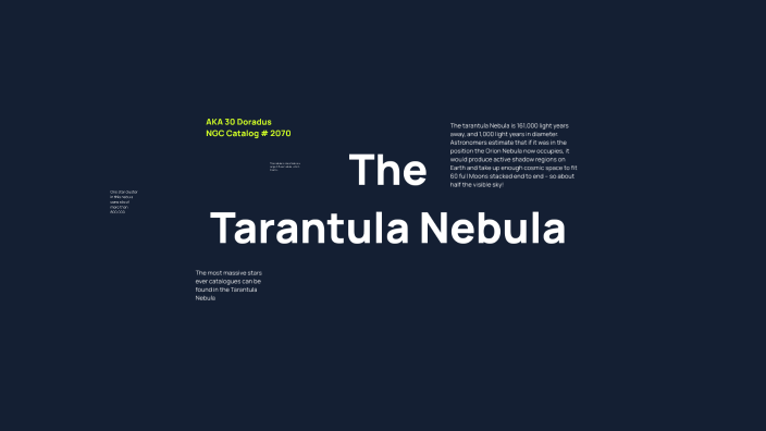 Tarantula Nebula by Libby Breslin on Prezi