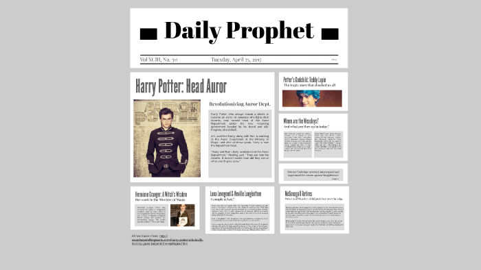 The Daily Prophet Template