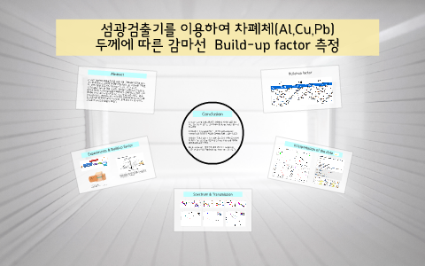 섬광검출기를 이용하여 차폐체(Al,Cu,Pb) 두께에 따른 감마선 Build-up factor 측정 by seokhan kim ...