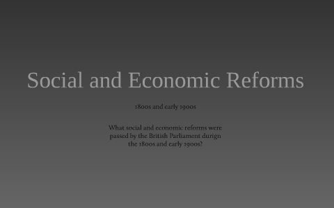 Social and Economic Reforms 1800s and early 1900s by Hannah Clack on Prezi