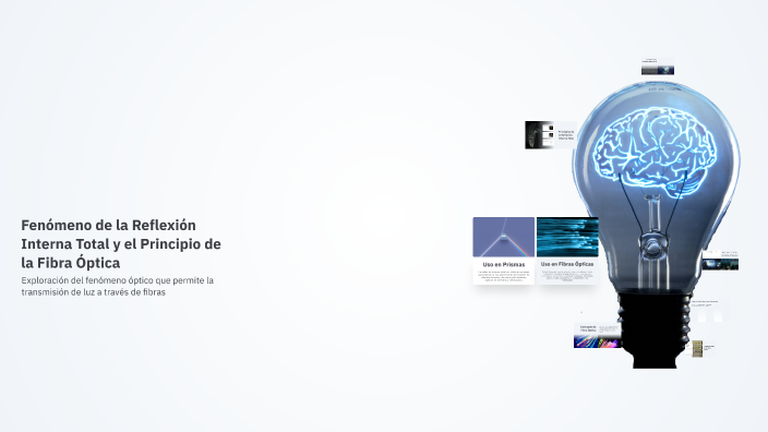 Fenómeno de la Reflexión Interna Total y el Principio de la Fibra ...