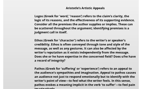 Aristotle's Artistic Appeals by Joshua Hren on Prezi