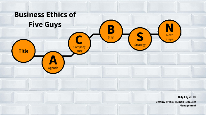 Business Ethics (Five Guys) by Destiny Rivas on Prezi