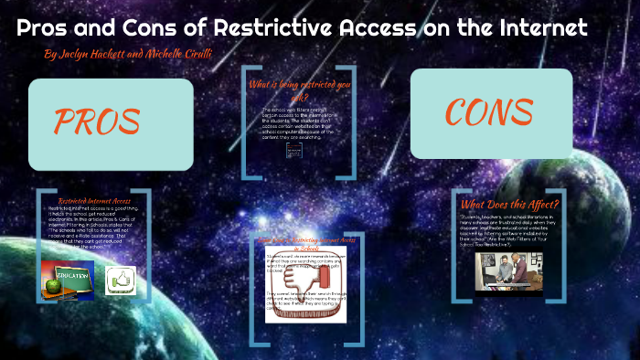 Pros and Cons of Restrictive Access on the Internet by Michelle Cirulli ...