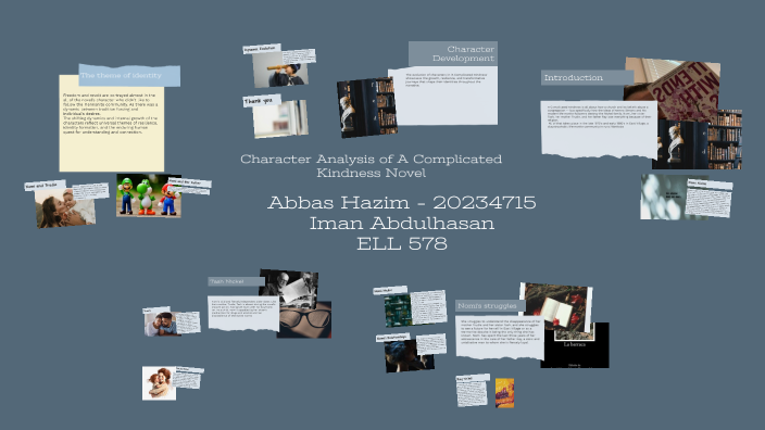 Character Analysis of A Complicated Kindness Novel by abbas aldoury on ...