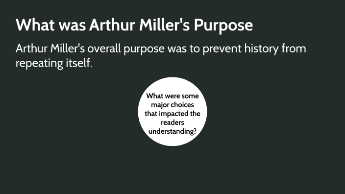 Arthur Miller's choices in "The Crucible" by Matthew Blakely on Prezi