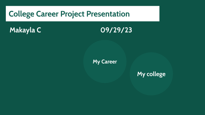 College Career Project Presentation by Makayla Heart on Prezi