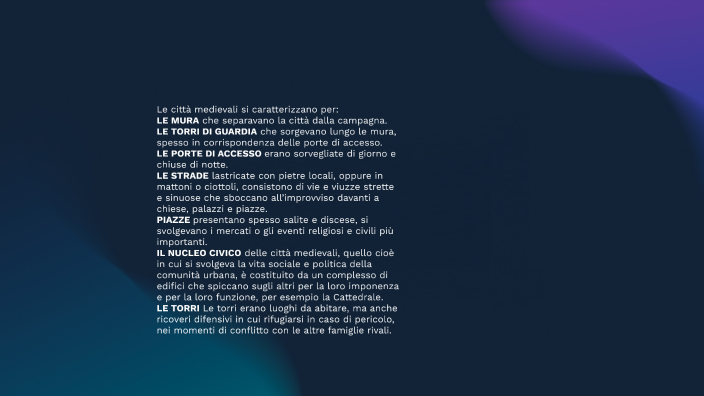 Le città medievali si caratterizzano per: LE MURA che separavano la ...