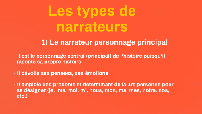 Les types de narrateurs by Bintou KAMALAN on Prezi