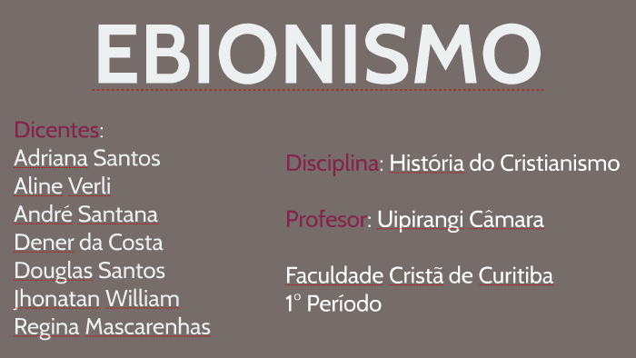 EBIONISMO by Dener Cameron Gaspar da Costa on Prezi