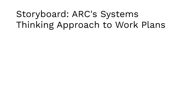 ARC Systems Thinking Approach for Work Plans by Kim Farnham Egan on Prezi