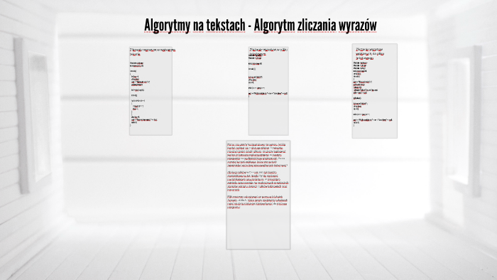 Algorytmy na tekstach by Maciej Mendel on Prezi