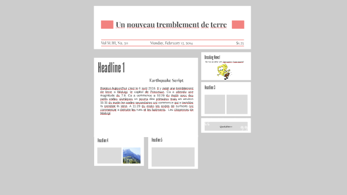 Earthquake Script by Cindy Yang on Prezi