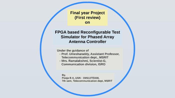 Fpga Based Reconfigurable Simulator For Phased Array Antenna By Pooja Ashoka On Prezi