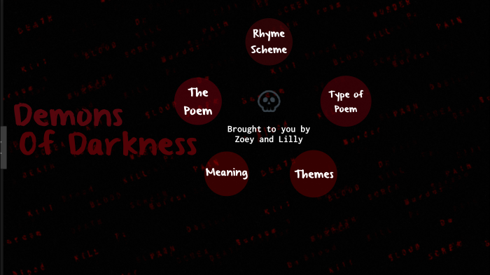 Demons of Darkness- Poem Analysis by Zoey Monroe on Prezi