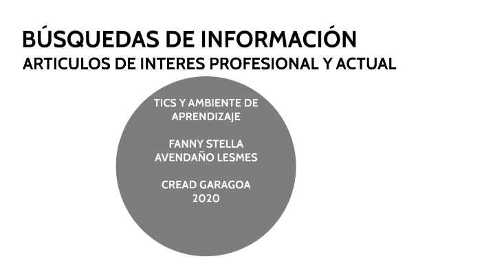 BÚSQUEDAS DE INFORMACIÓN by Fanny Avendaño on Prezi