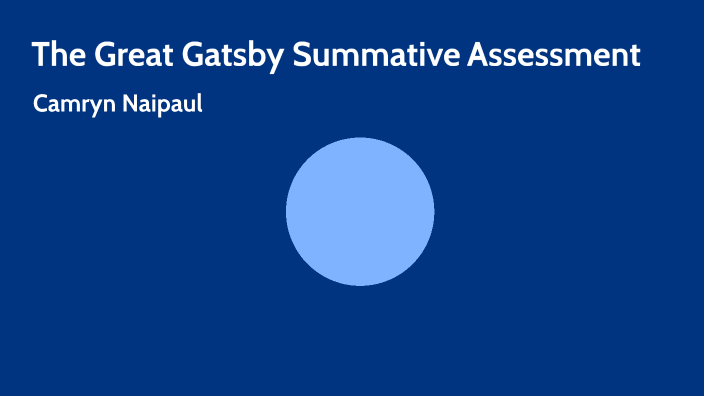 The Great Gatsby Summative Assessment by Camryn Naipaul on Prezi