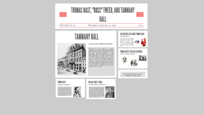 THOMAS NAST, "BOSS" TWEED, AND TAMMANY HALL by Matt Boutcher on Prezi