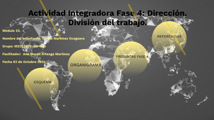 Actividad Integradora Fase 4: Dirección. División del trabajo. by CARLOS MARTINEZ OCEGUERA on Prezi