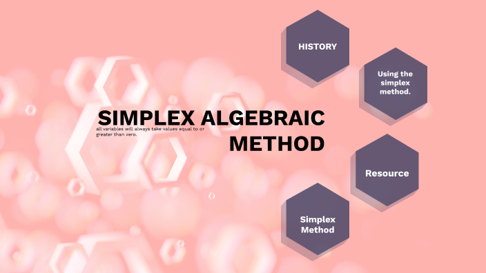 SIMPLEX ALGEBRAIC METHOD by Sebastian Vargas on Prezi
