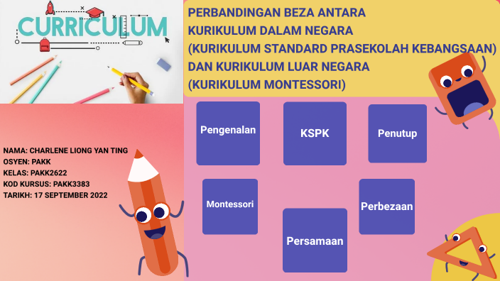 PERBANDINGAN BEZA ANTARA KURIKULUM STANDARD PRASEKOLAH KEBANGSAAN DAN ...