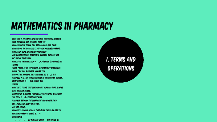 mathematics in pharmacy by vedant gulhane on Prezi