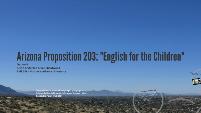 Arizona Proposition 203: "English for the Children" by Bre Cheatwood on ...