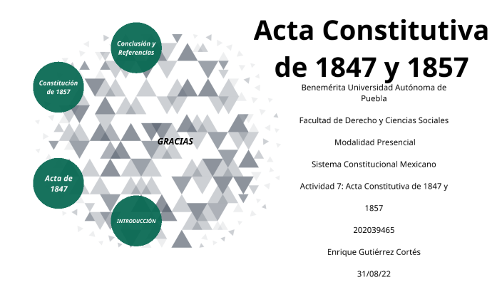 Acta Constitutiva y Reformas de 1847 y 1857 by Enrique Gutiérrez on Prezi