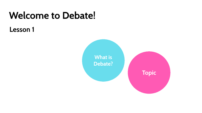 Lesson 1: Welcome to Debate! by Shaindi S on Prezi