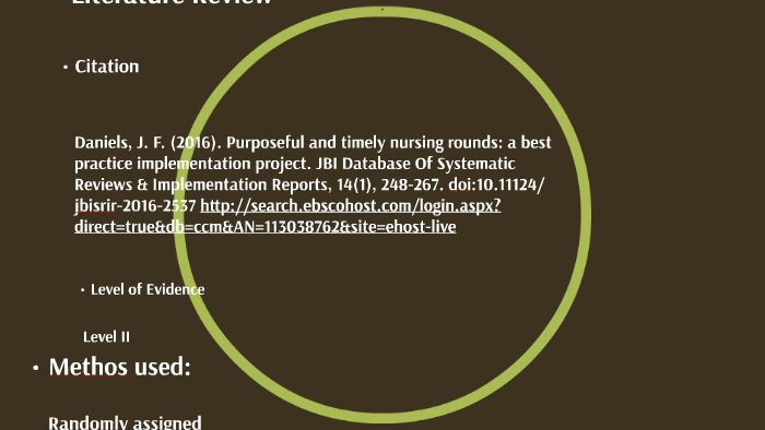 Literature Review by on Prezi