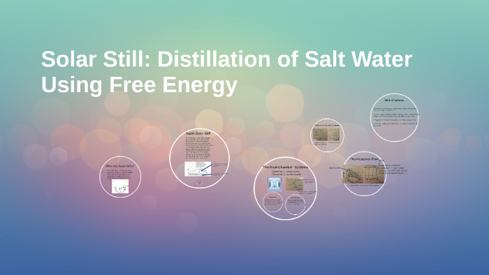 Solar Still: Distillation of Salt Water Using Free Energy by Tony Kim ...