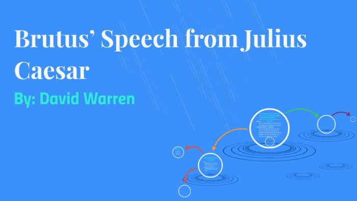 Brutus’ Speech from Julius Caesar by David Warren on Prezi