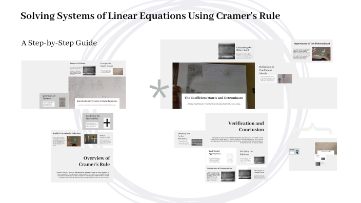 Solving Systems Of Linear Equations Using Cramer S Rule By Monotone Kai