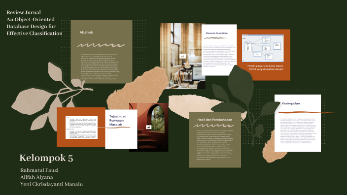 An Object-Oriented Database Design for Effective Classification by ...